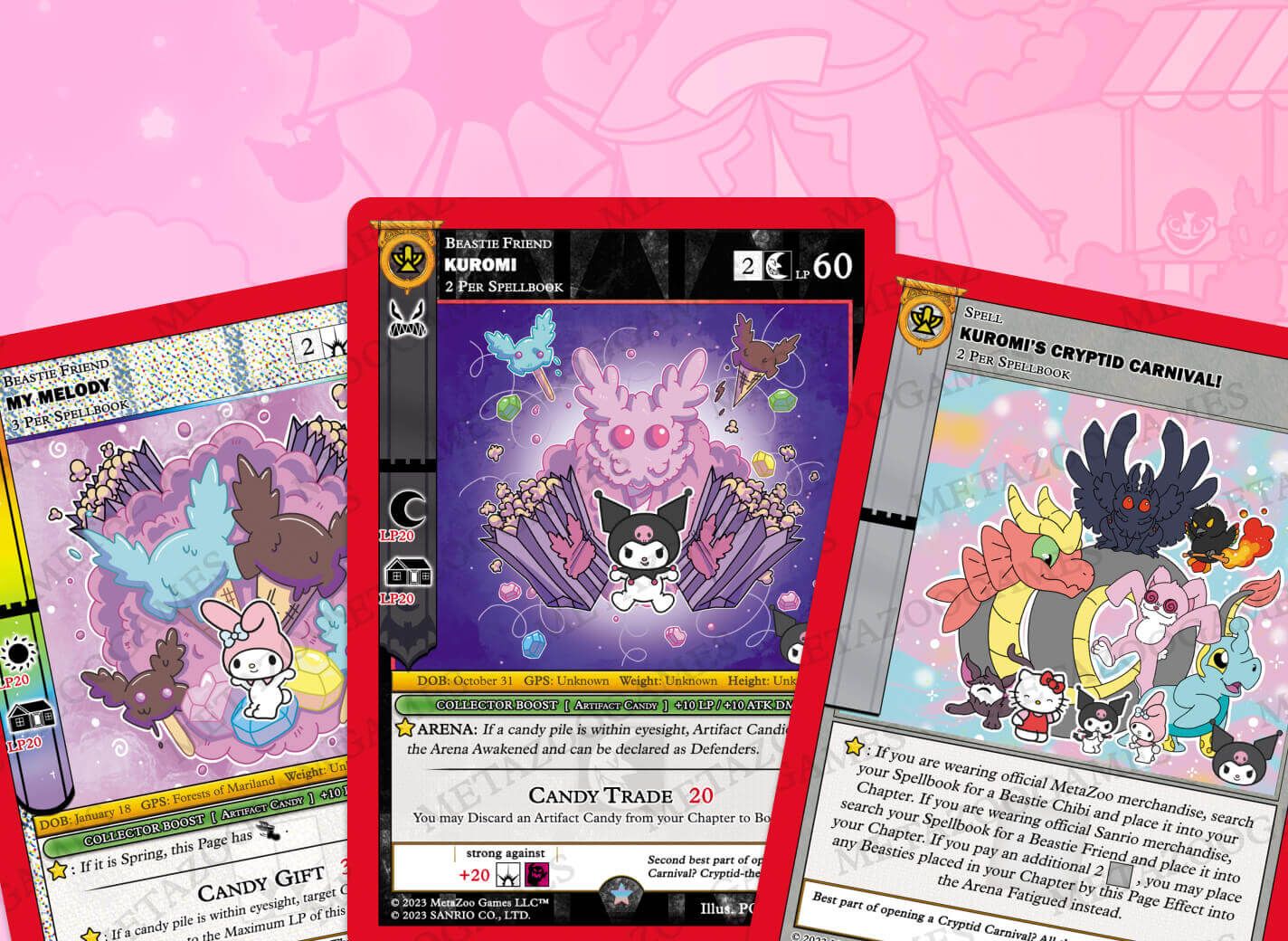 Get Cute and Creepy MetaZoo x Sanrio Promos With Kuromi's Cryptid ...