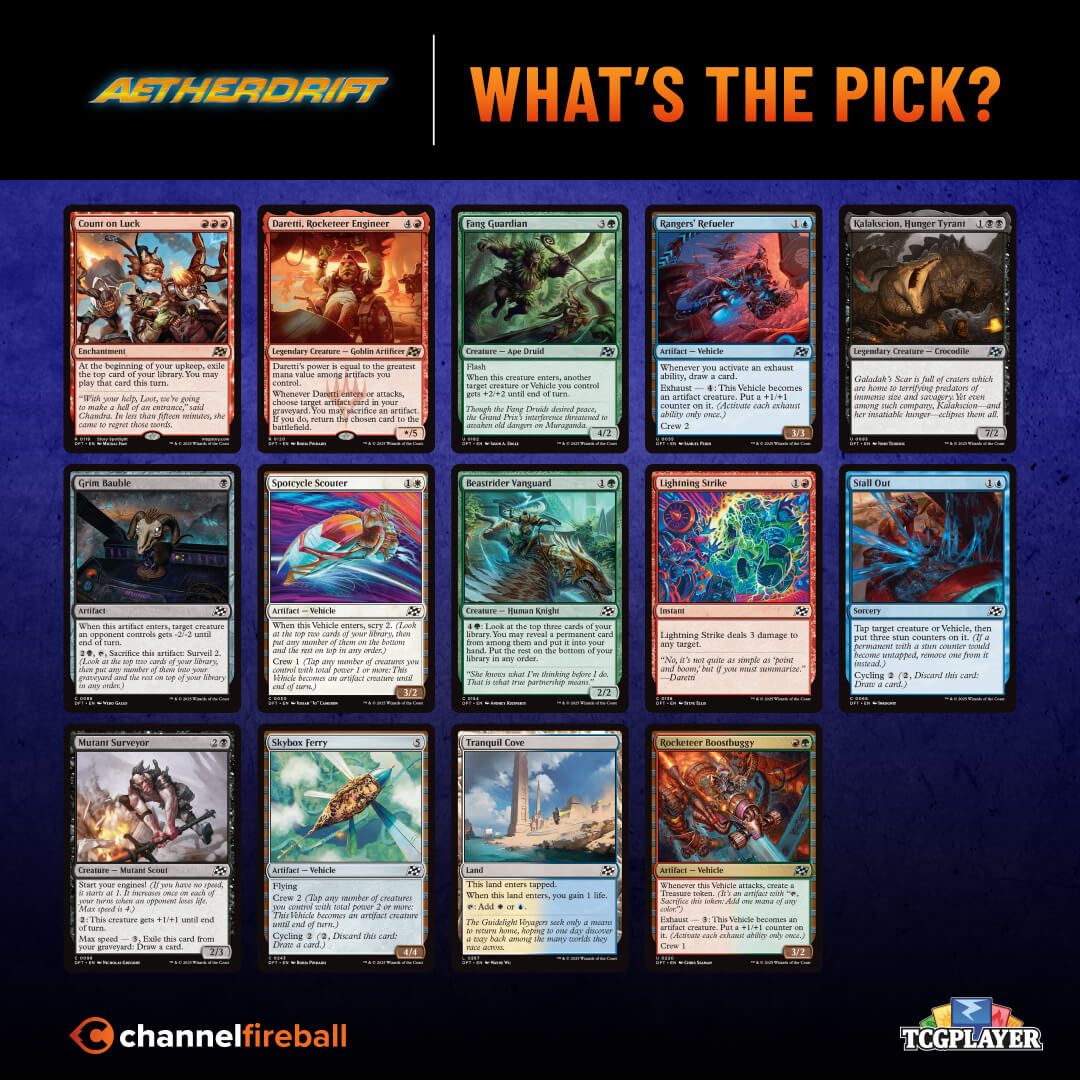 What's the Draft Pick? 10 MTG Aetherdrift Pack 1, Pick 1s! | TCGplayer