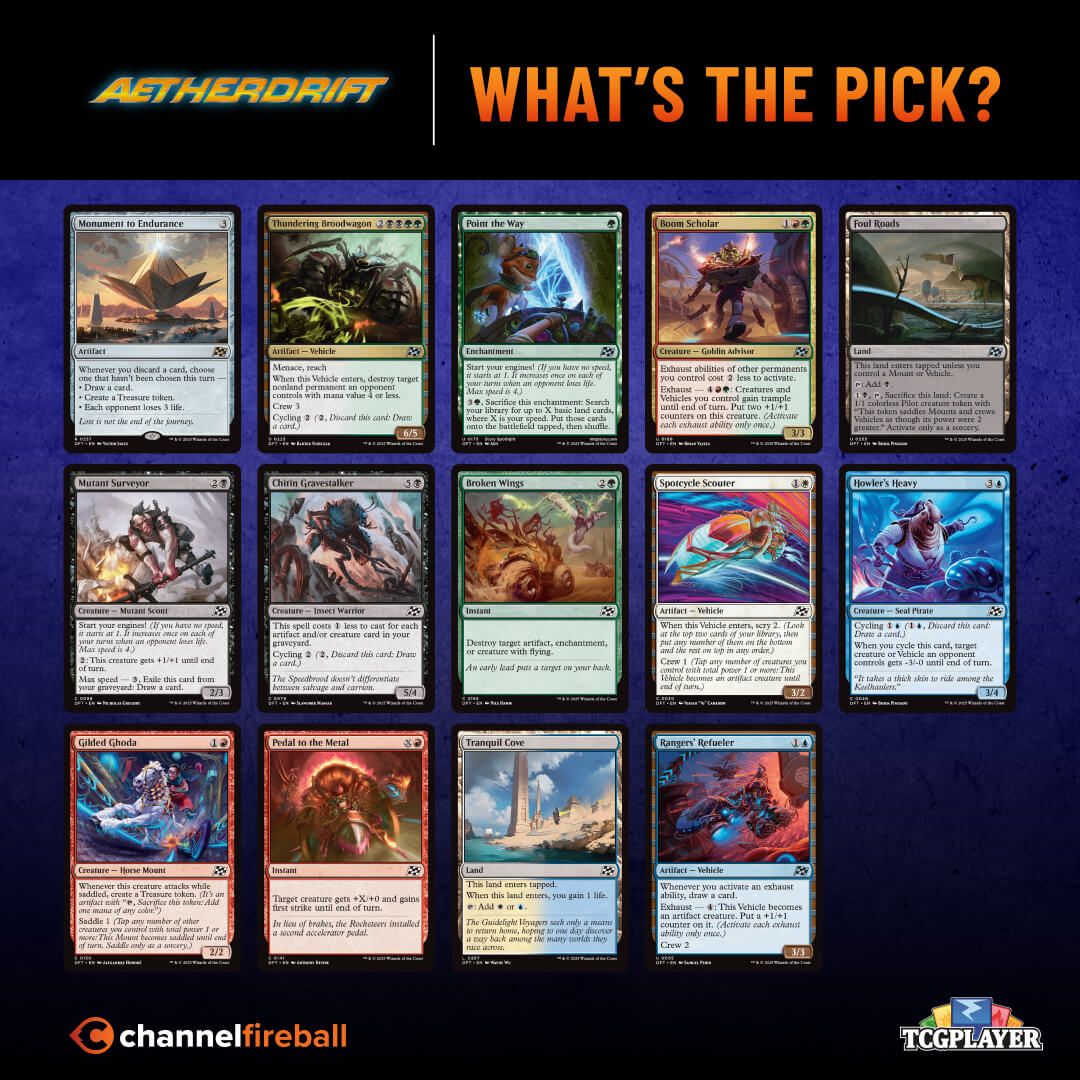 What's the Draft Pick? 10 MTG Aetherdrift Pack 1, Pick 1s! | TCGplayer