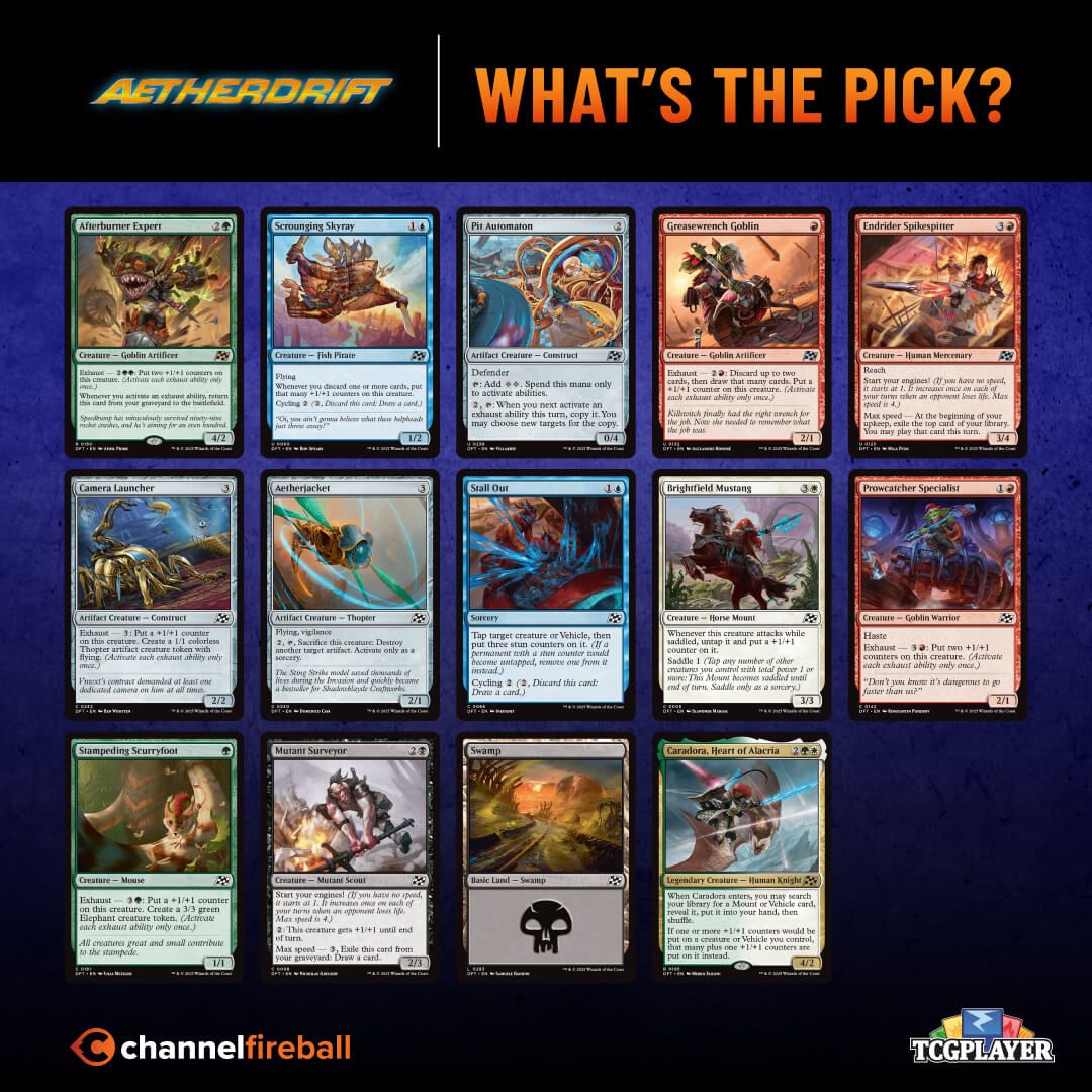 What's the Draft Pick? 10 MTG Aetherdrift Pack 1, Pick 1s! | TCGplayer
